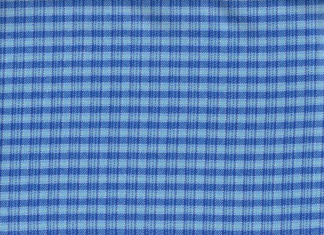 Blue Plaid Flannel Fabric - Marcus Fabrics - Etsy