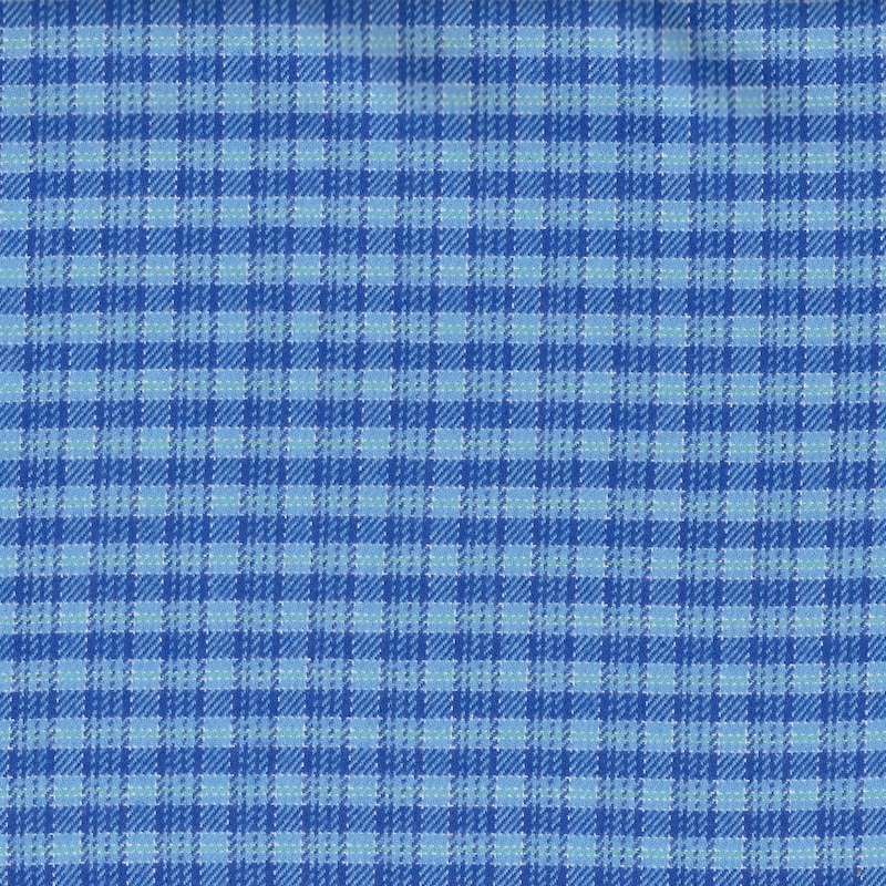 Blue Plaid Fabric - Etsy