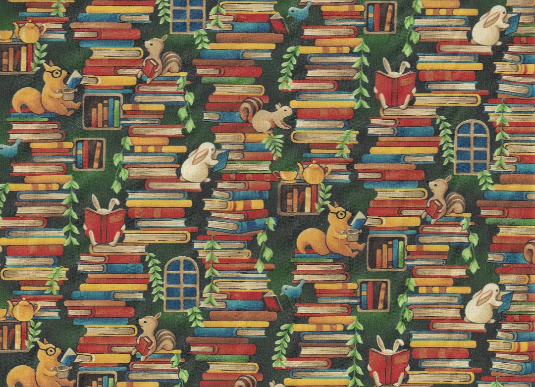 Books Cotton Fabric - Etsy