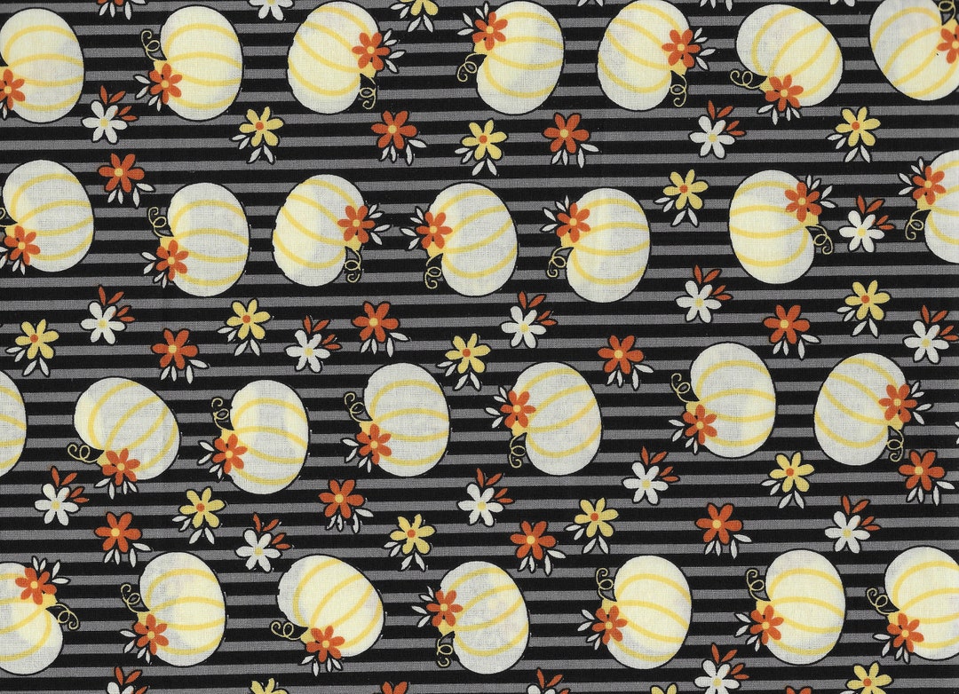 Fall Pumpkin Cotton Quilt Fabric - Etsy