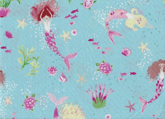 Mermaid Cotton Fabric - Etsy