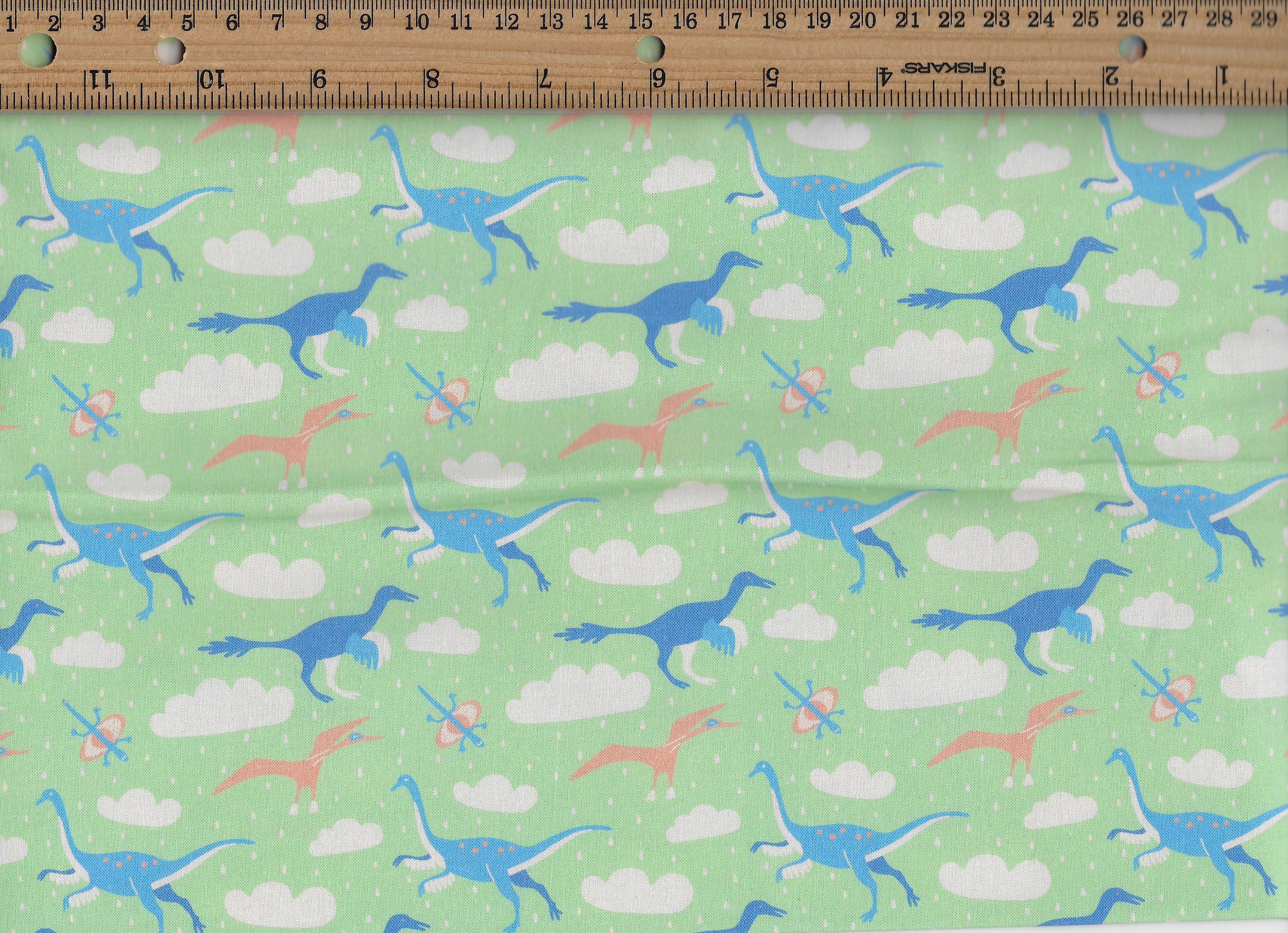 Dinosaur Cotton Fabric | Etsy