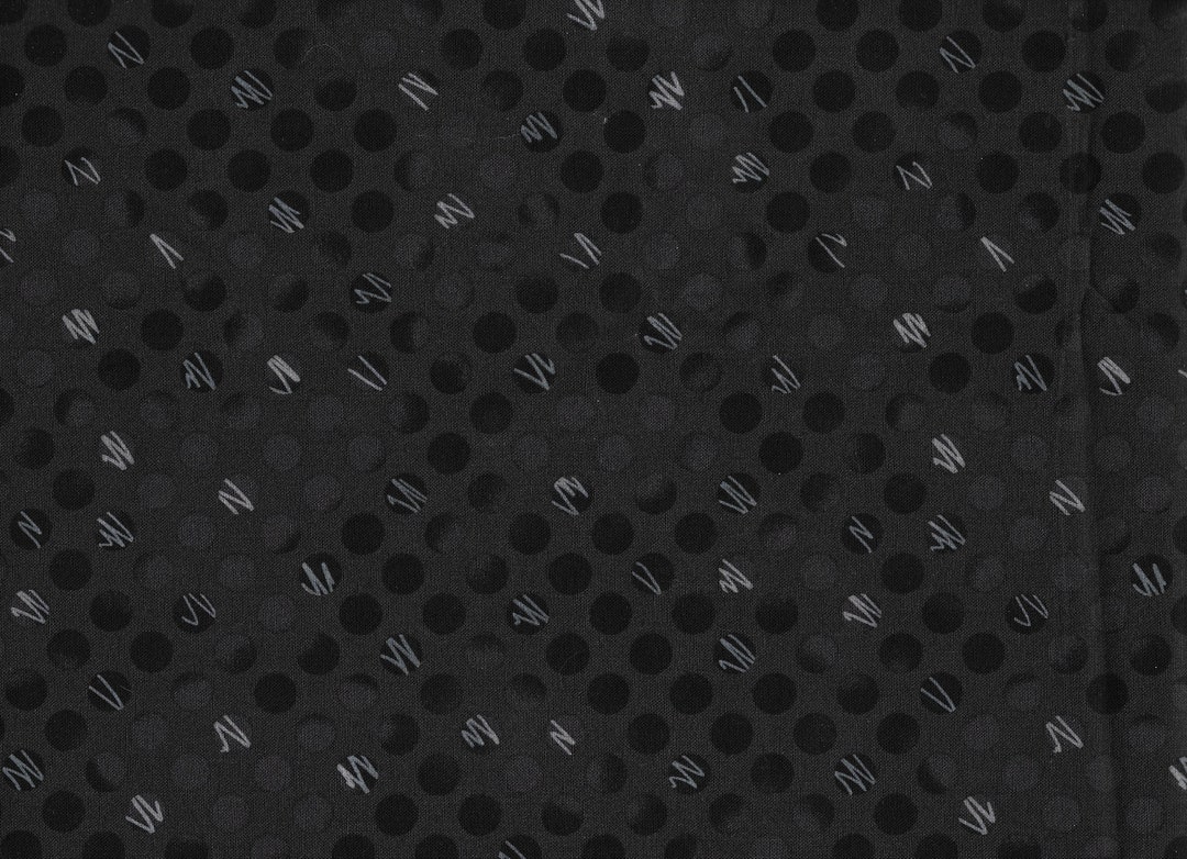 Monotone Black Geometric Cotton Fabric - Color Union 15684 - Etsy