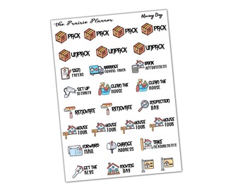 Moving Day Stickers - Etsy