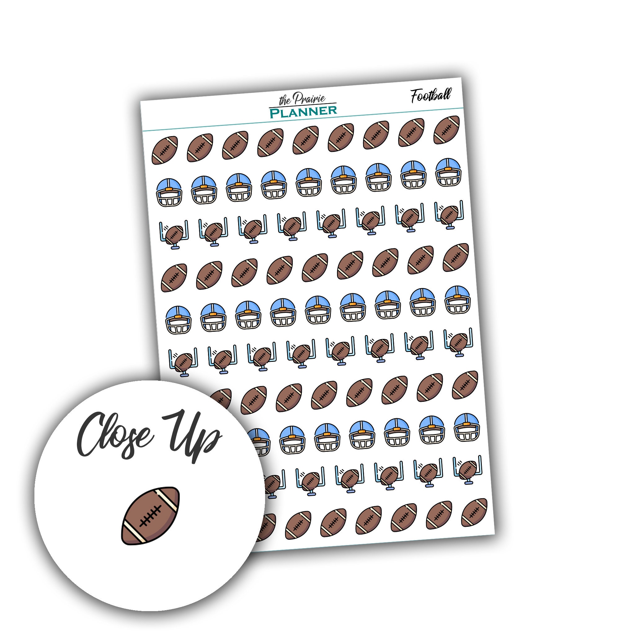 Football Practice/game Planner Stickers - Etsy