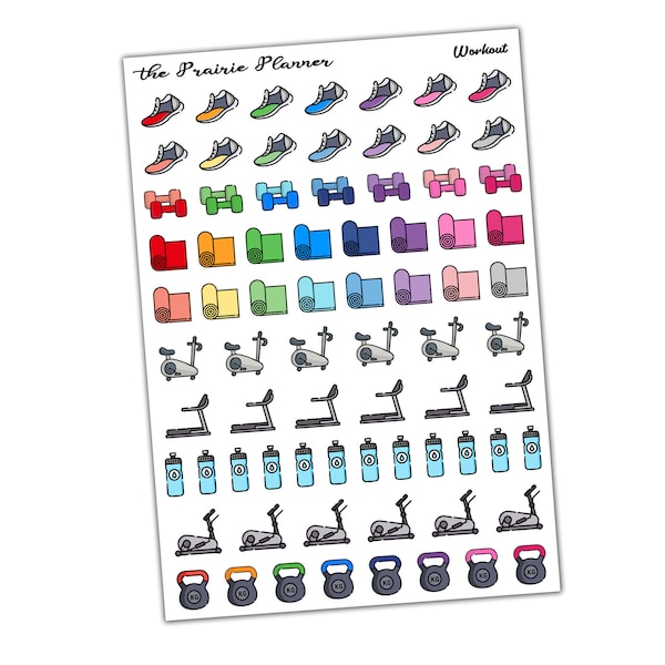 Workout Planner Stickers - Etsy Canada