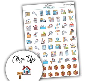 Moving Day Stickers Moving Stickers New Home Stickers House Stickers ...