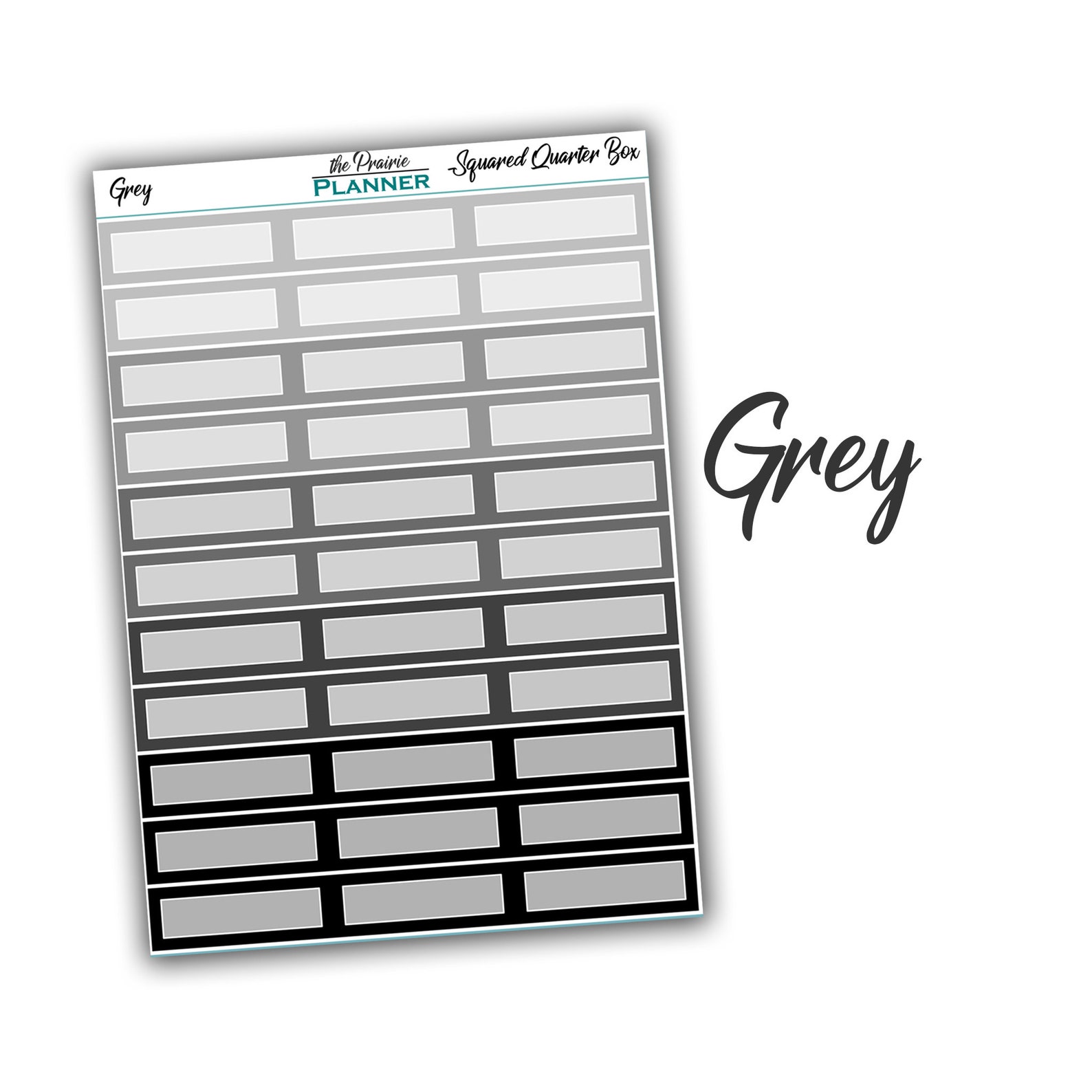 Squared Quarter Boxes - Planner Stickers - Etsy