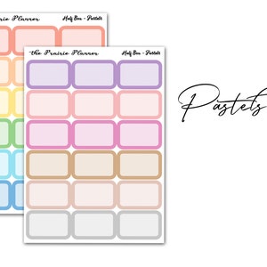 Half Boxes - Planner Stickers - Etsy