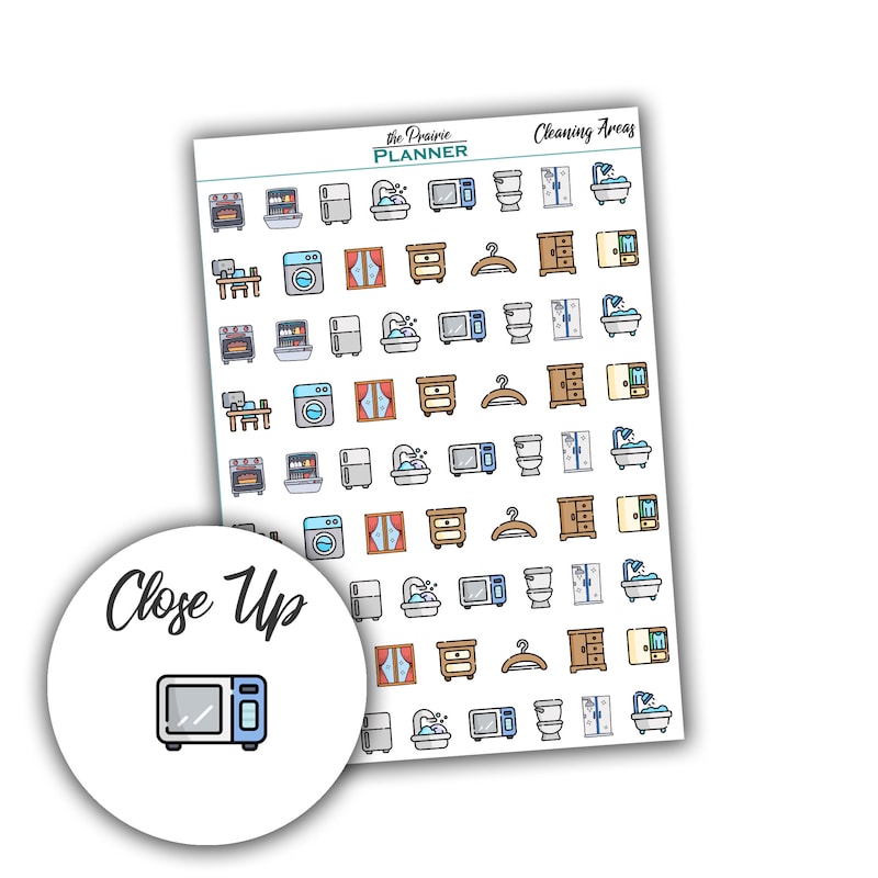 Cleaning Planner Stickers - Etsy