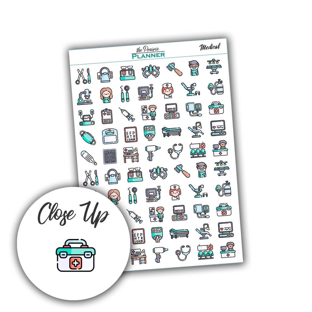 Medical Icons - Planner Stickers - Etsy