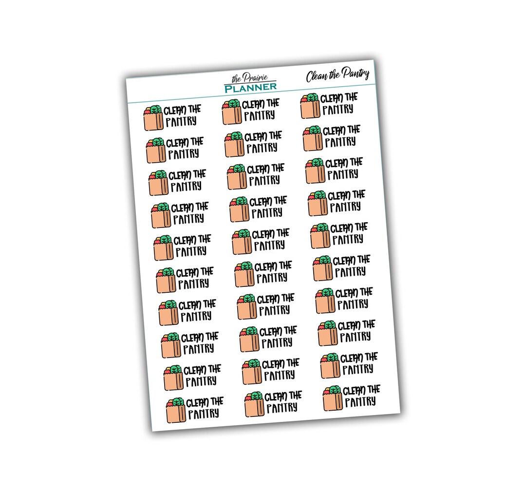Clean the Pantry Planner Stickers - Etsy