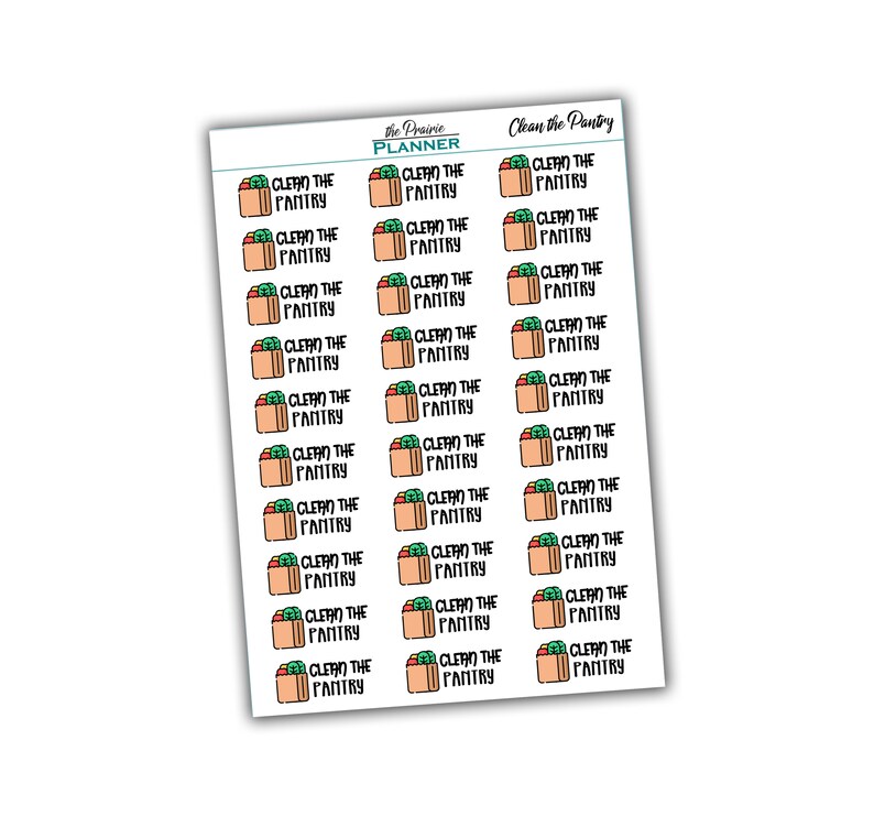 Clean the Pantry Planner Stickers - Etsy