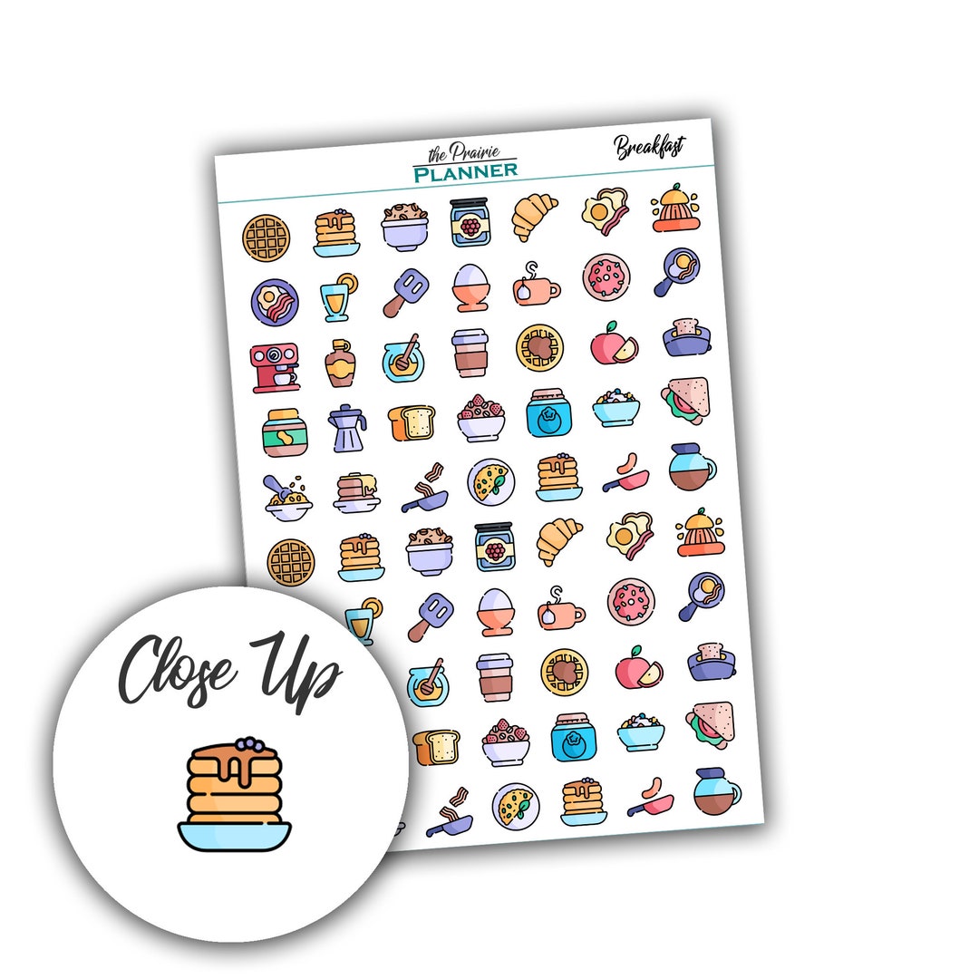 Breakfast - Planner Stickers - Etsy