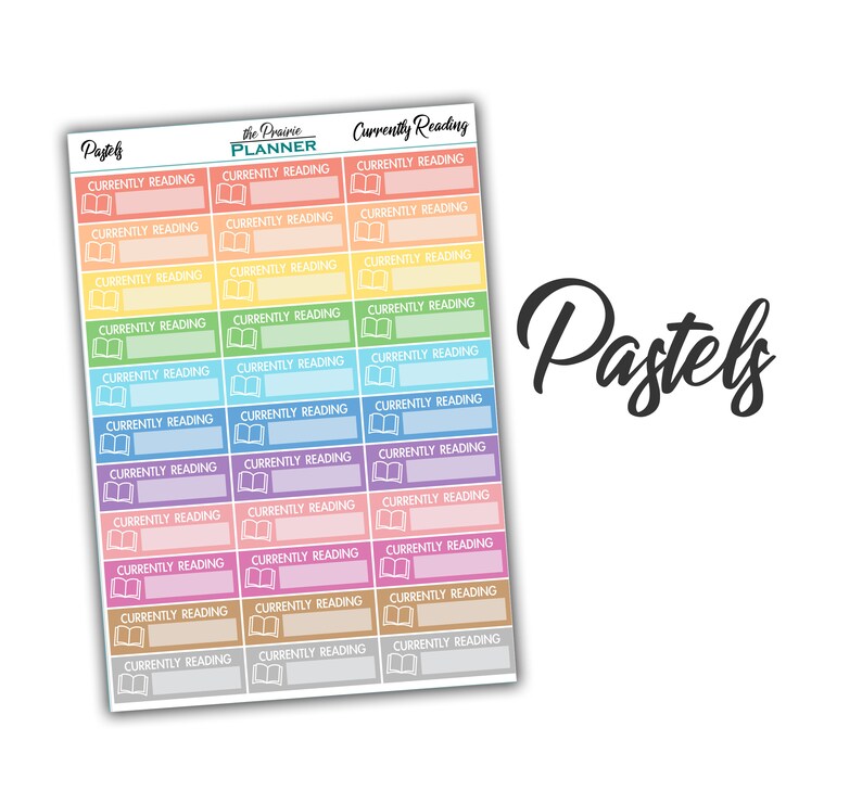 Currently Reading Planner Stickers - Etsy