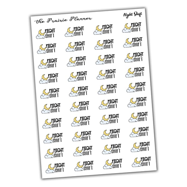 Night Shift Planner - Etsy