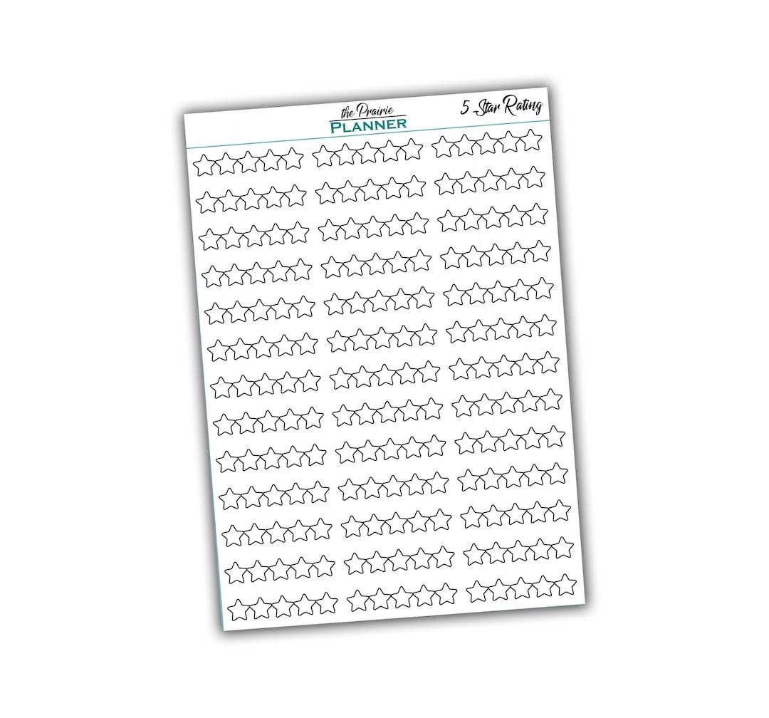 5 Star Rating - Planner Stickers - Etsy