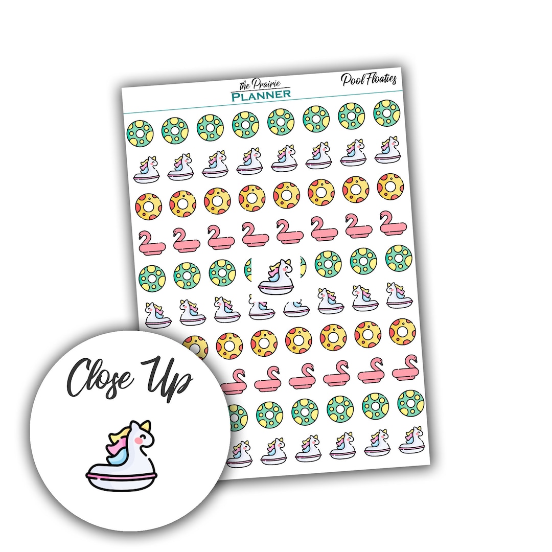 Pool Floaties - Planner Stickers - Etsy
