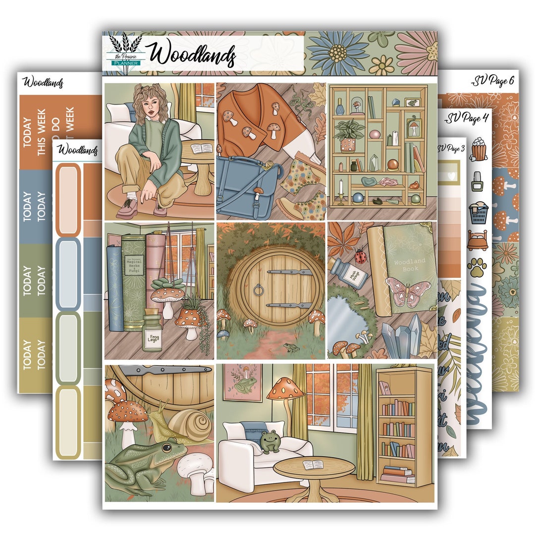 Woodlands Weekly Planner Kit - Etsy