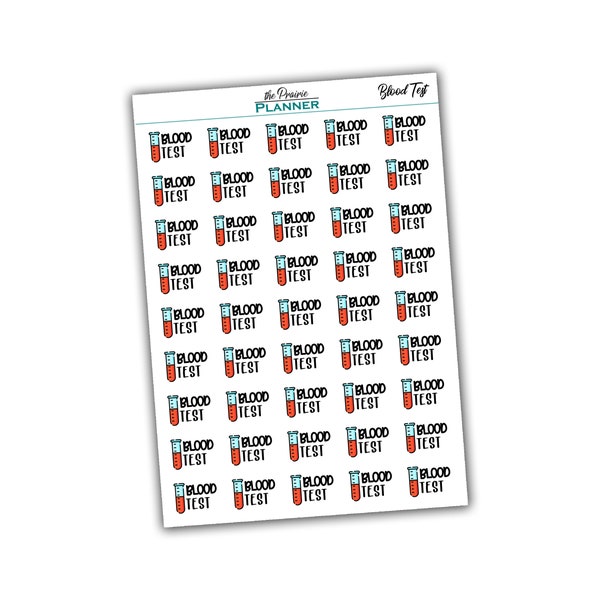 Blood Test Planner Stickers - Etsy