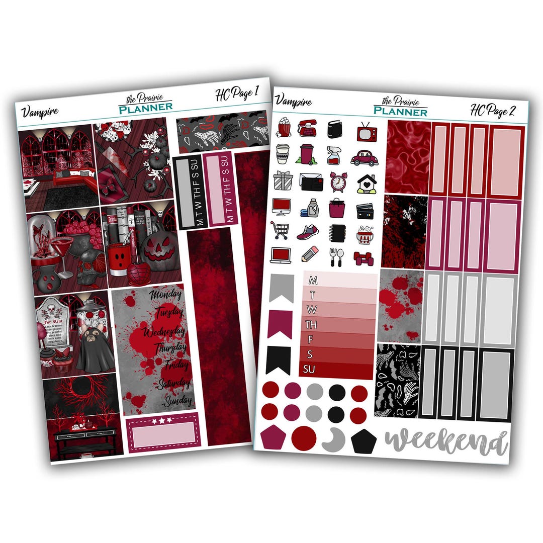 Vampire Hobonichi Weekly Kit - Etsy