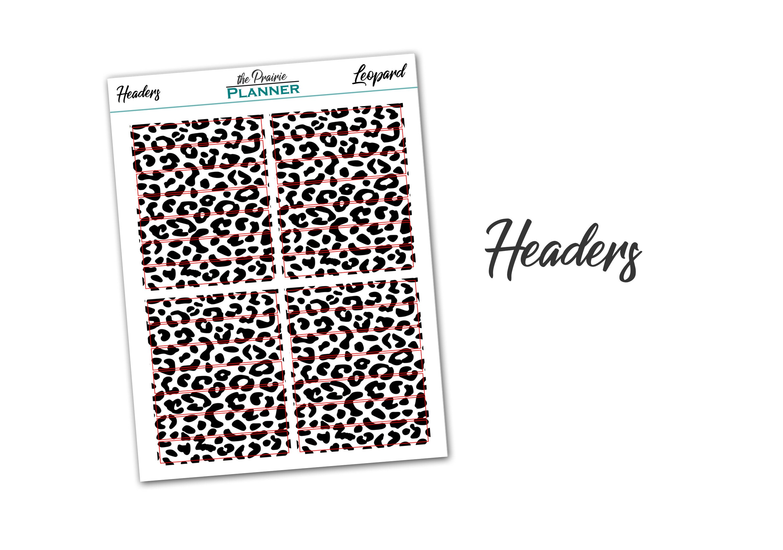 FOIL Leopard Collection Planner Stickers | Etsy