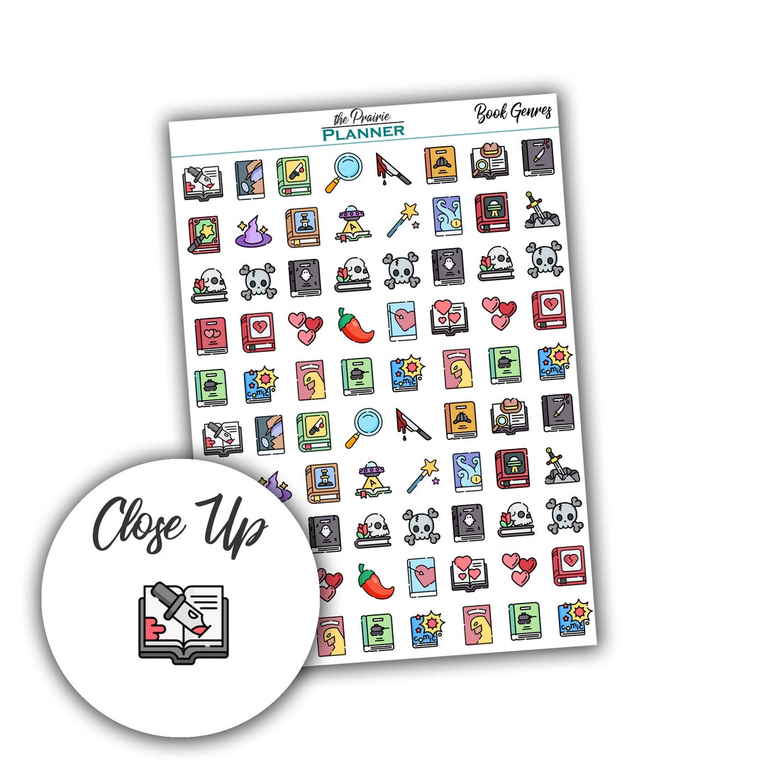 Book Genres Planner Stickers - Etsy