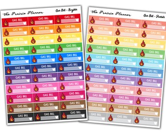 49 Cute Gas Bill Icons/pay Bill/ Bills Reminder Planner Stickers - Etsy