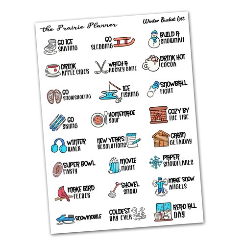 Fall Bucket List Stickers Perfect for Your Planner or - Etsy