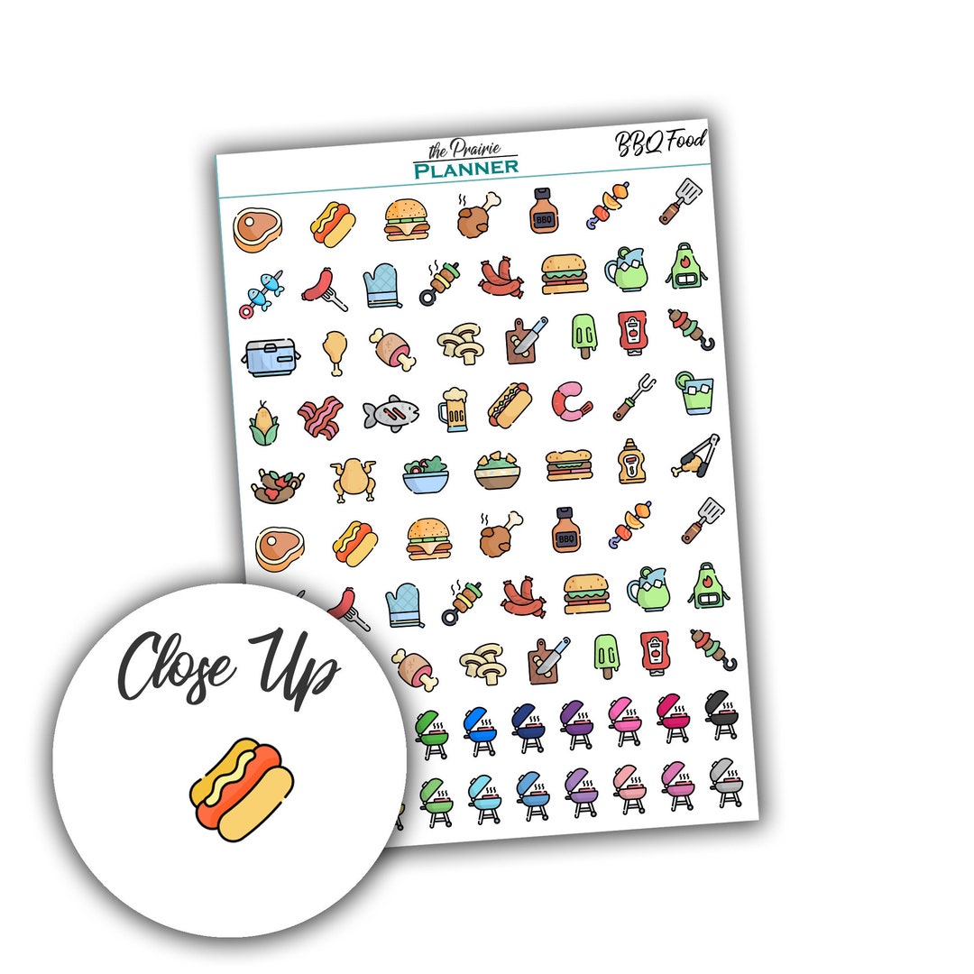 BBQ Food - Planner Stickers - Etsy