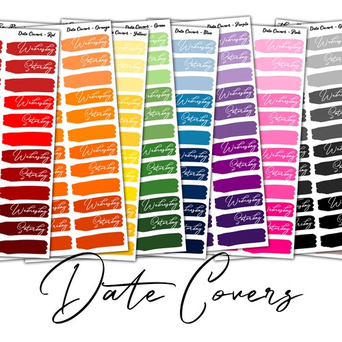 Date Number Planner Stickers | Etsy