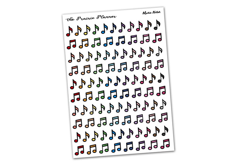 Music Notes Planner Stickers | Etsy