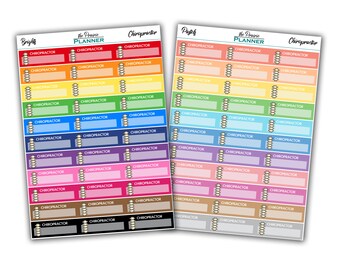 Chiropractor Planner Stickers, Chiro Appointment Stickers, Back Doctor ...