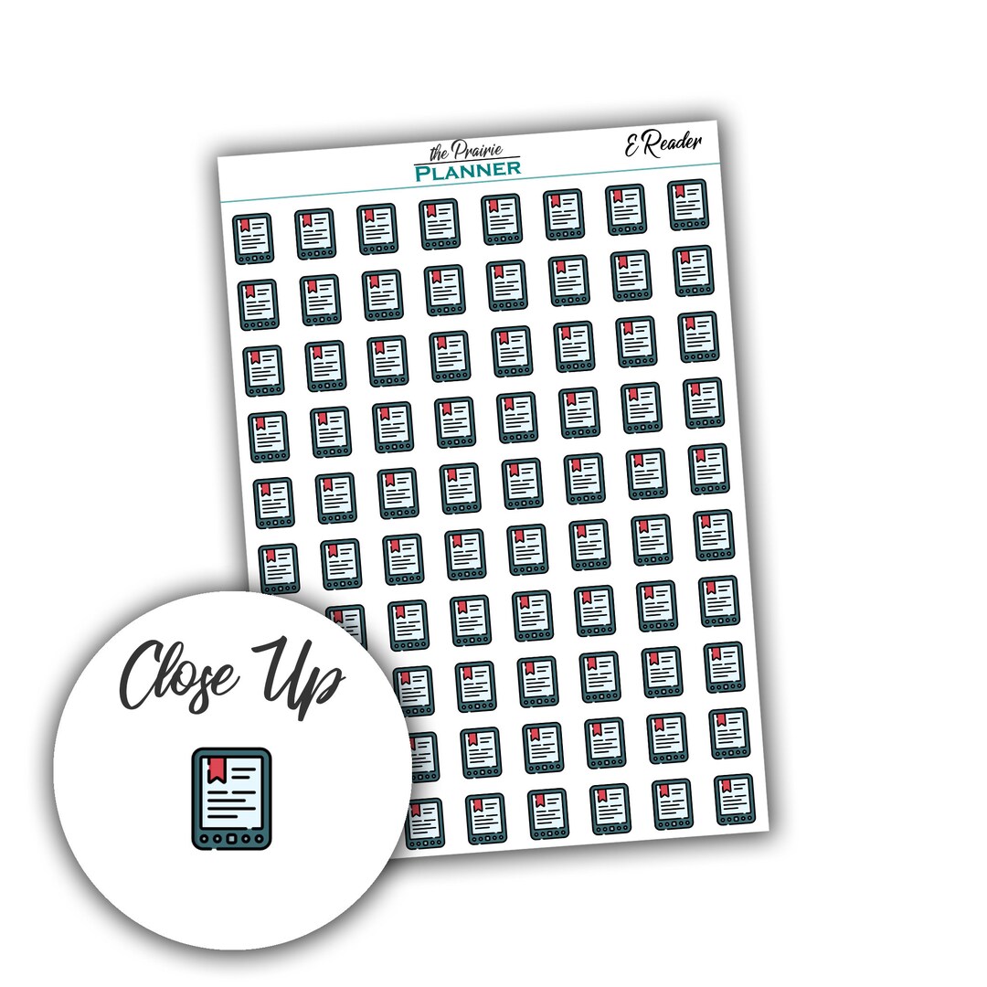 E Reader - Planner Stickers - Etsy