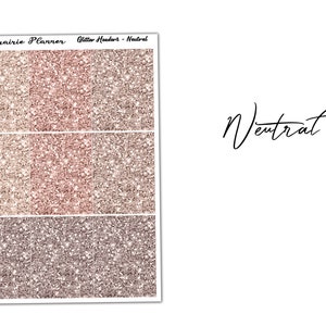 Glitter Headers - DIGITAL TEXTURE - Planner Stickers - Etsy