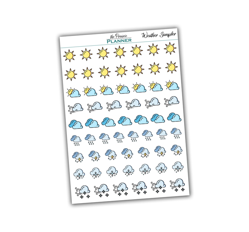 Weather Planner Stickers | Etsy