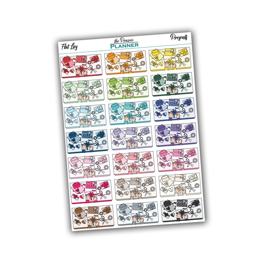 Presents Flat Lay Planner Stickers - Etsy