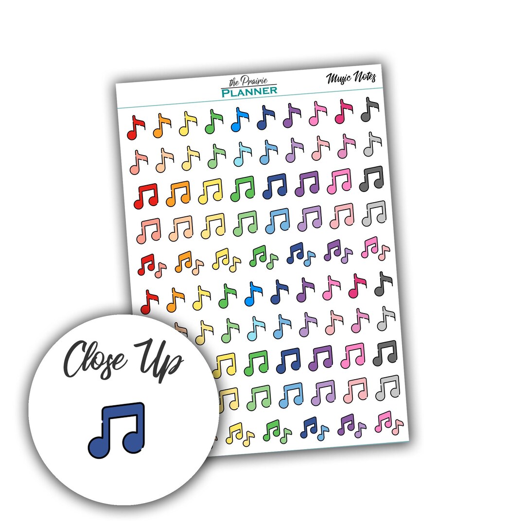 Music Notes - Planner Stickers - Etsy