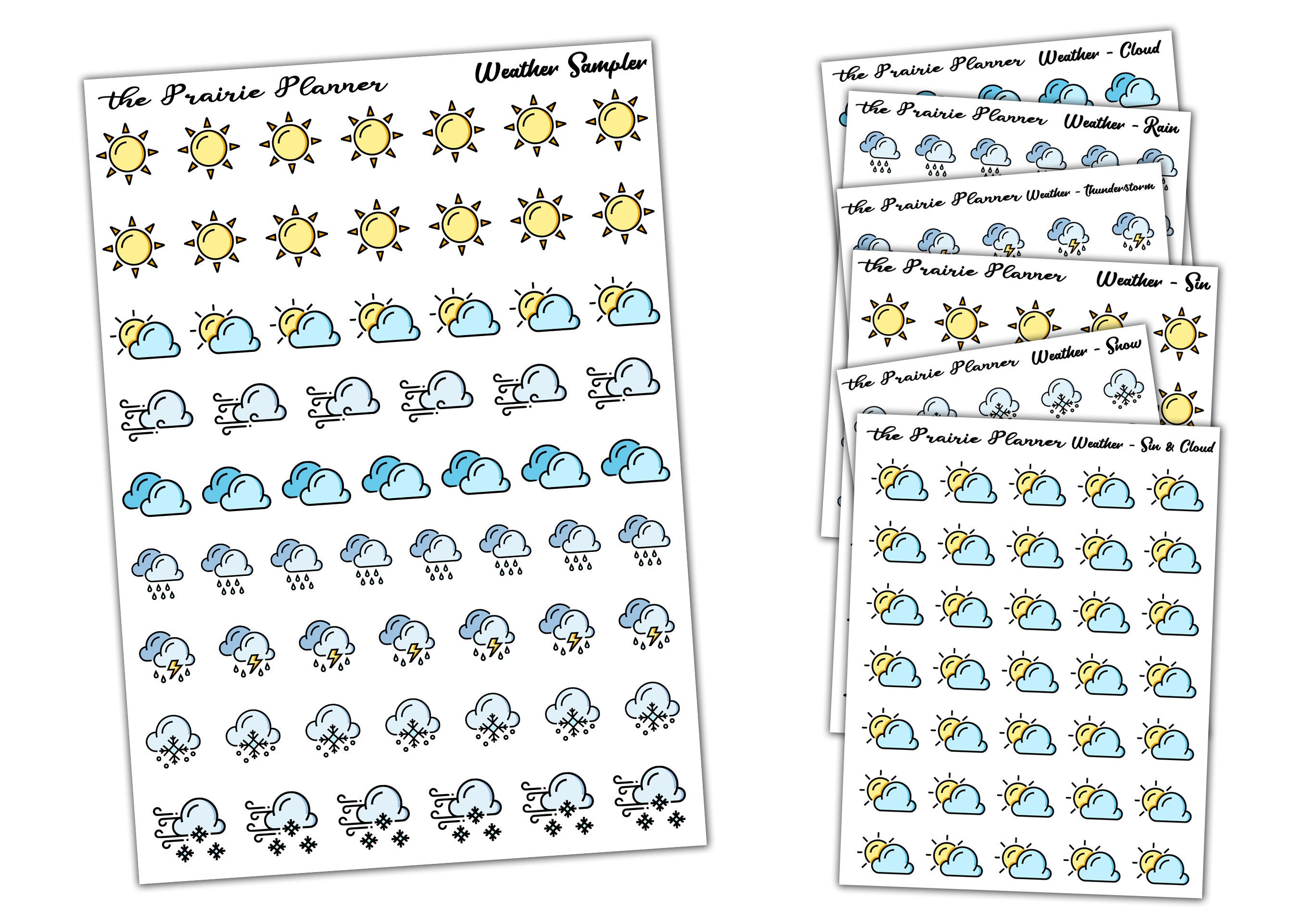 Weather Planner Stickers - Etsy