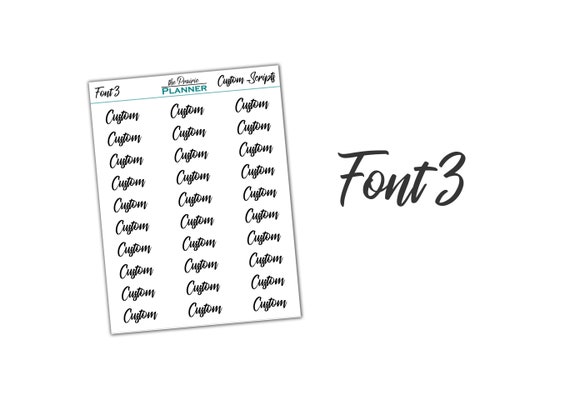 Calendars & Planners Paper & Party Supplies Custom Script Planner ...