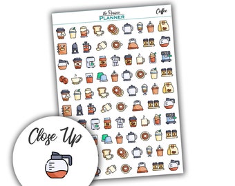 PRINTABLE Planner Stickers Printable Coffee Planner Stickers Coffee ...