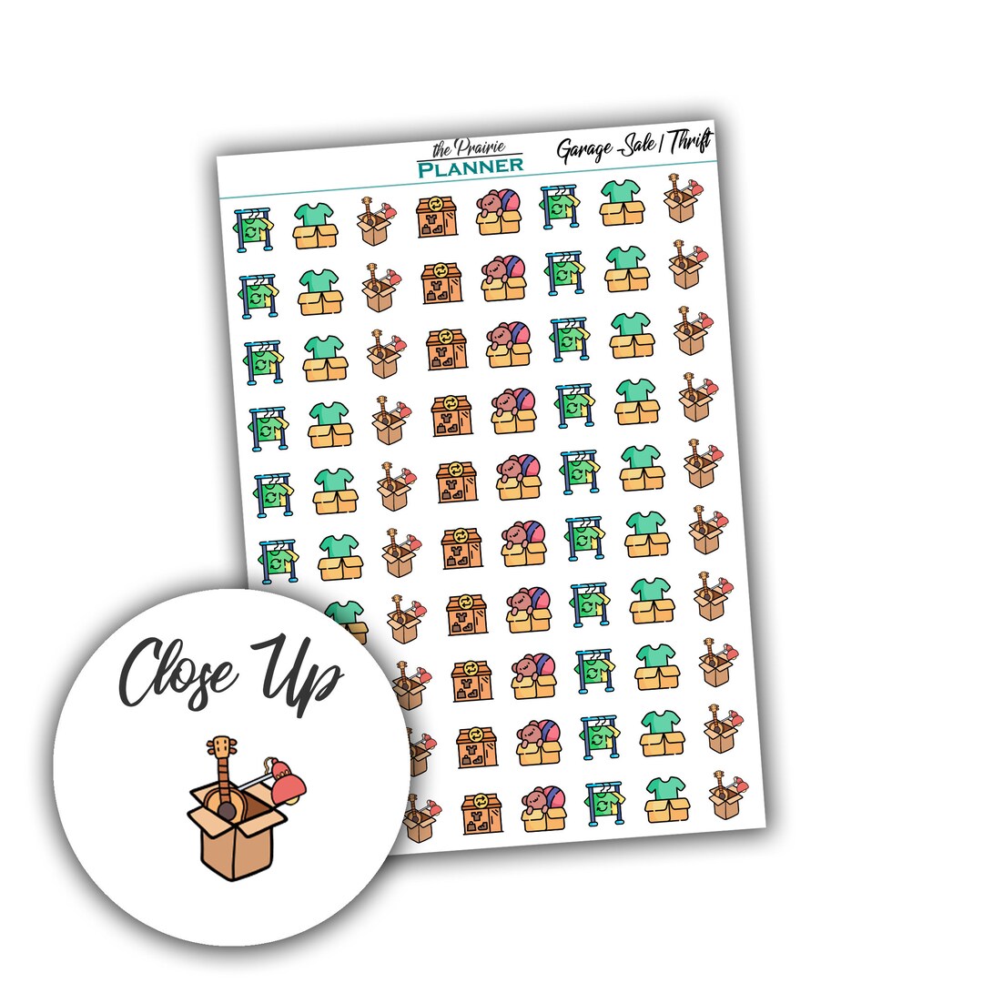 Garage Sale/thrift Shop - Planner Stickers - Etsy