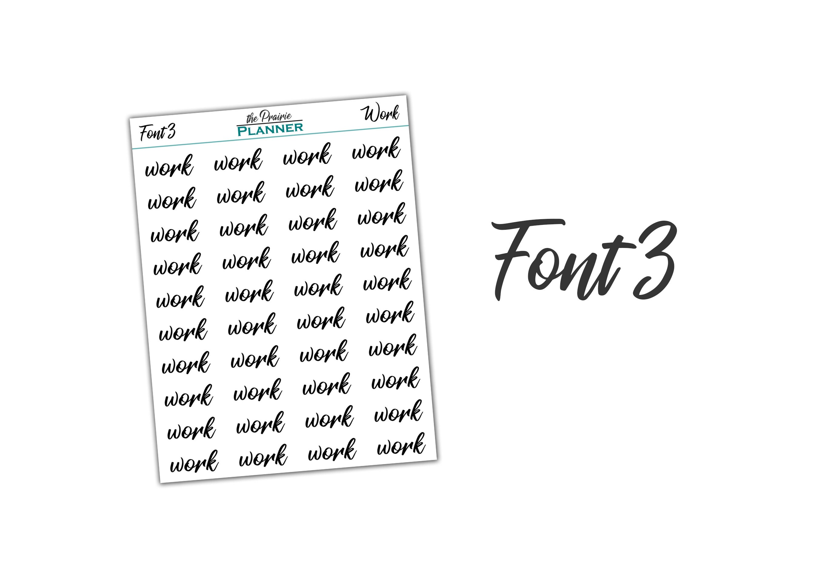 Script Stickers Planner Stickers - Etsy
