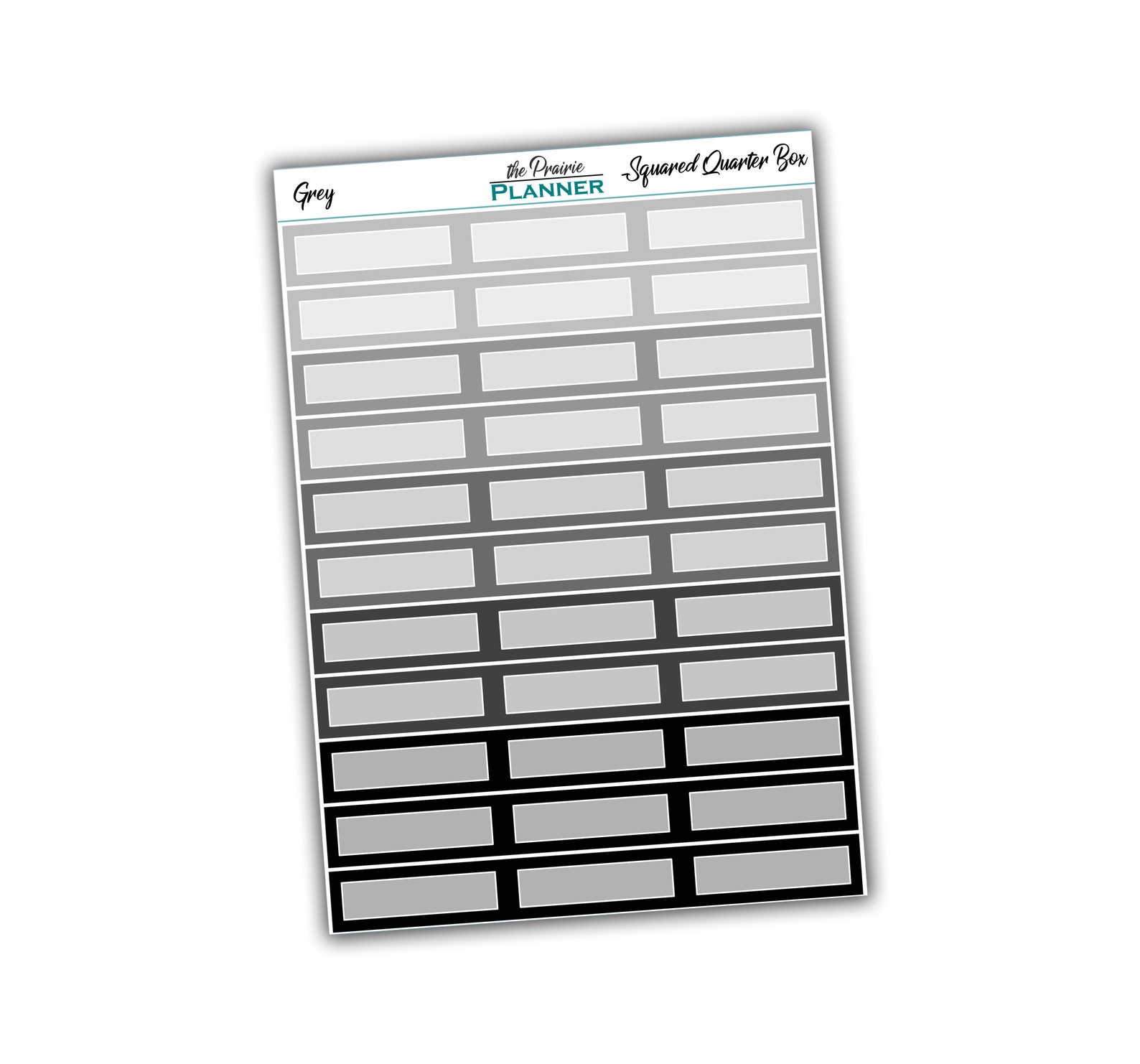 Squared Quarter Boxes Planner Stickers | Etsy