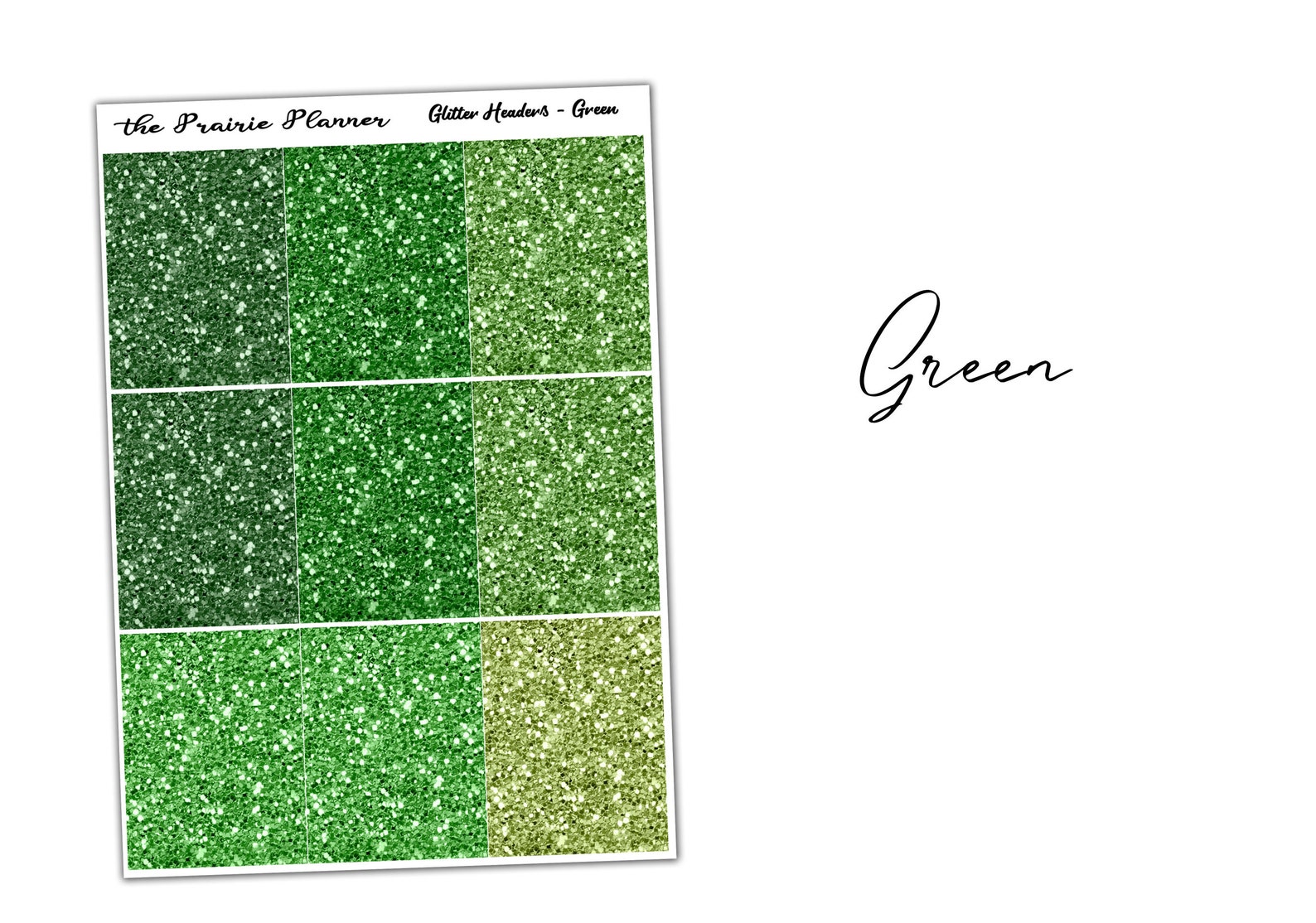 Glitter Headers DIGITAL TEXTURE Planner Stickers | Etsy