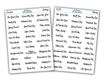 FOIL Script Stickers Option 2 Planner Stickers - Etsy