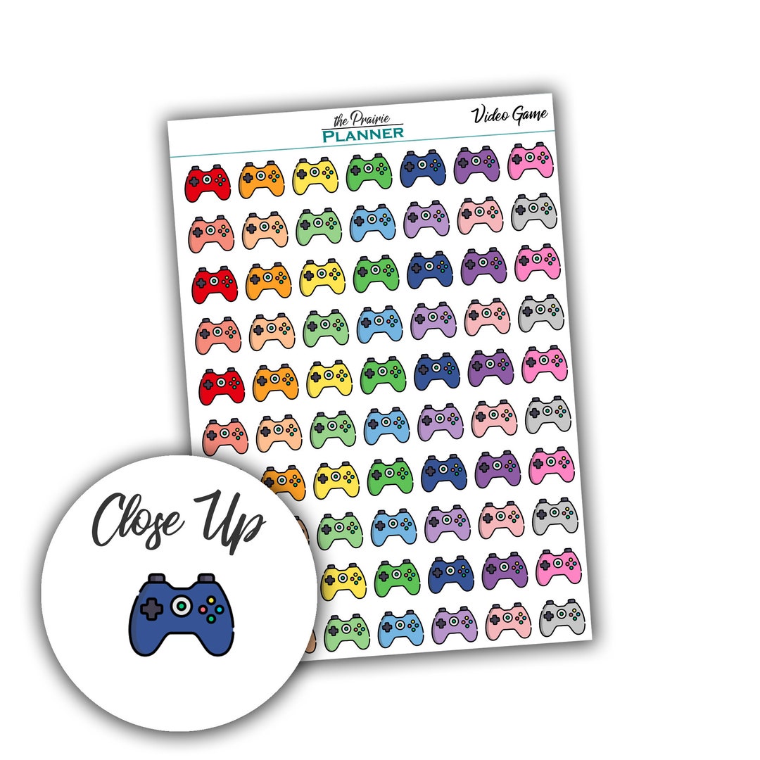 Video Game Controller- Planner Stickers - Etsy