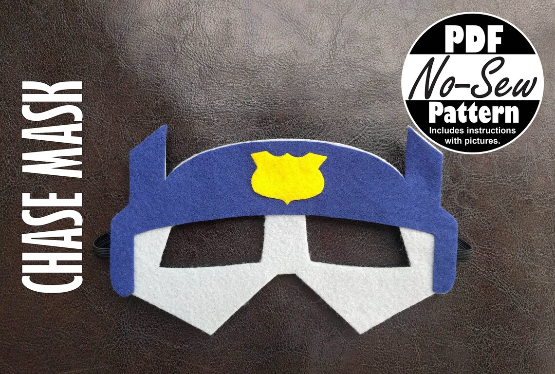 Chase Rescue Bots No-sew Mask Pattern | Rescue Bots Party Favor, Gift ...