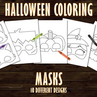 Spooky Halloween Coloring Pages for Kids (PDF) - Etsy Canada