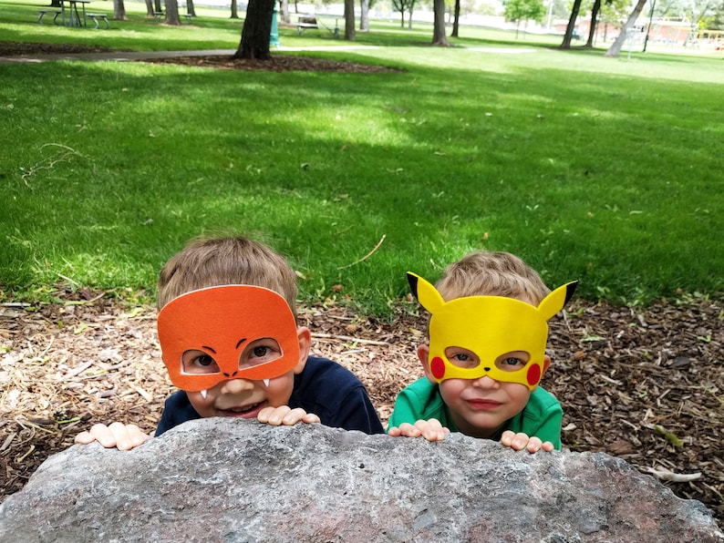 Pokemon Original No-sew Mask Patterns Pikachu, Charmander, Squirtle ...
